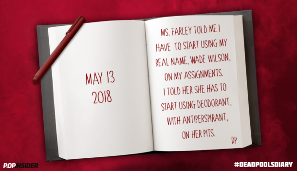 If Teenage Deadpool Kept a Diary - The Pop Insider