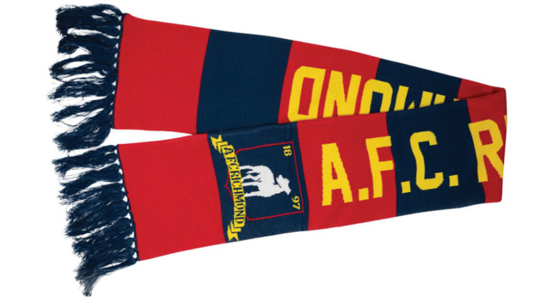 EXCLUSIVE TED LASSO A.F.C. RICHMOND CREST SCARF - The Pop Insider
