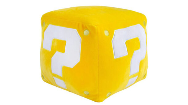 CLUB MOCCHI MOCCHI SUPER MARIO BROS. QUESTION BLOCK MEGA 15-INCH PLUSH ...