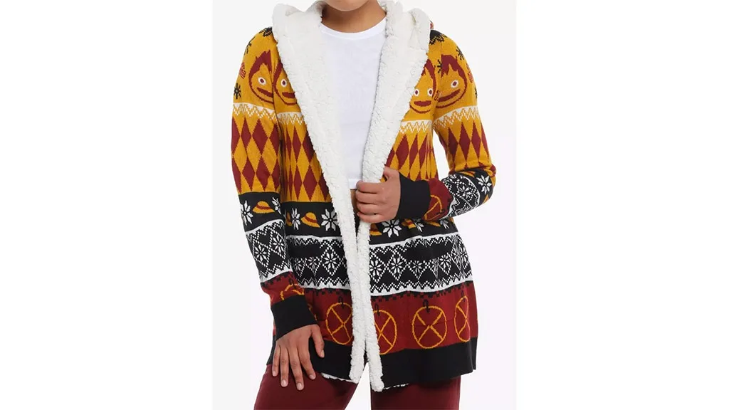 STUDIO GHIBLI HOWL'S MOVING CASTLE CALCIFER SHERPA CARDIGAN - The Pop ...