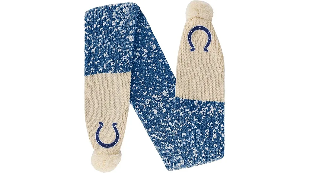 FOCO INDIANAPOLIS COLTS CONFETTI SCARF WITH POM - The Pop Insider