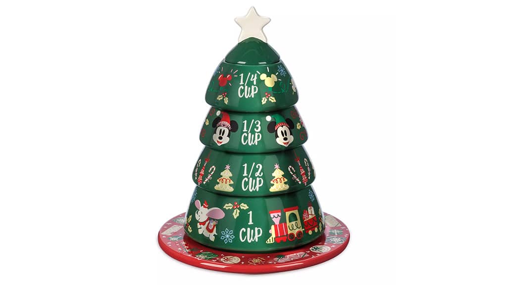 MICKEY AND MINNIE MOUSE CHRISTMAS TREE STACKING MEASURING CUP SET - The ...